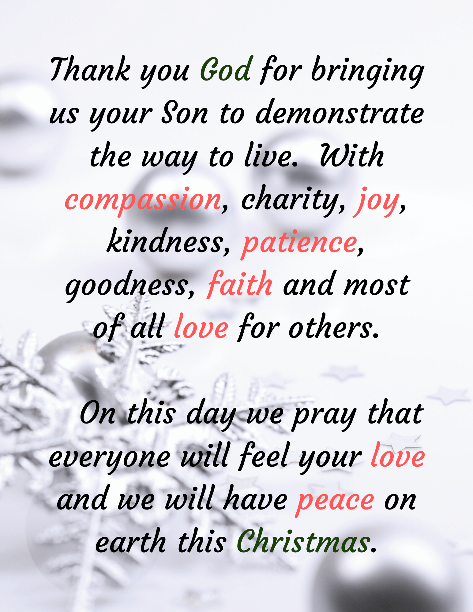 A Christmas Prayer for Love This Season - Living Marvelously