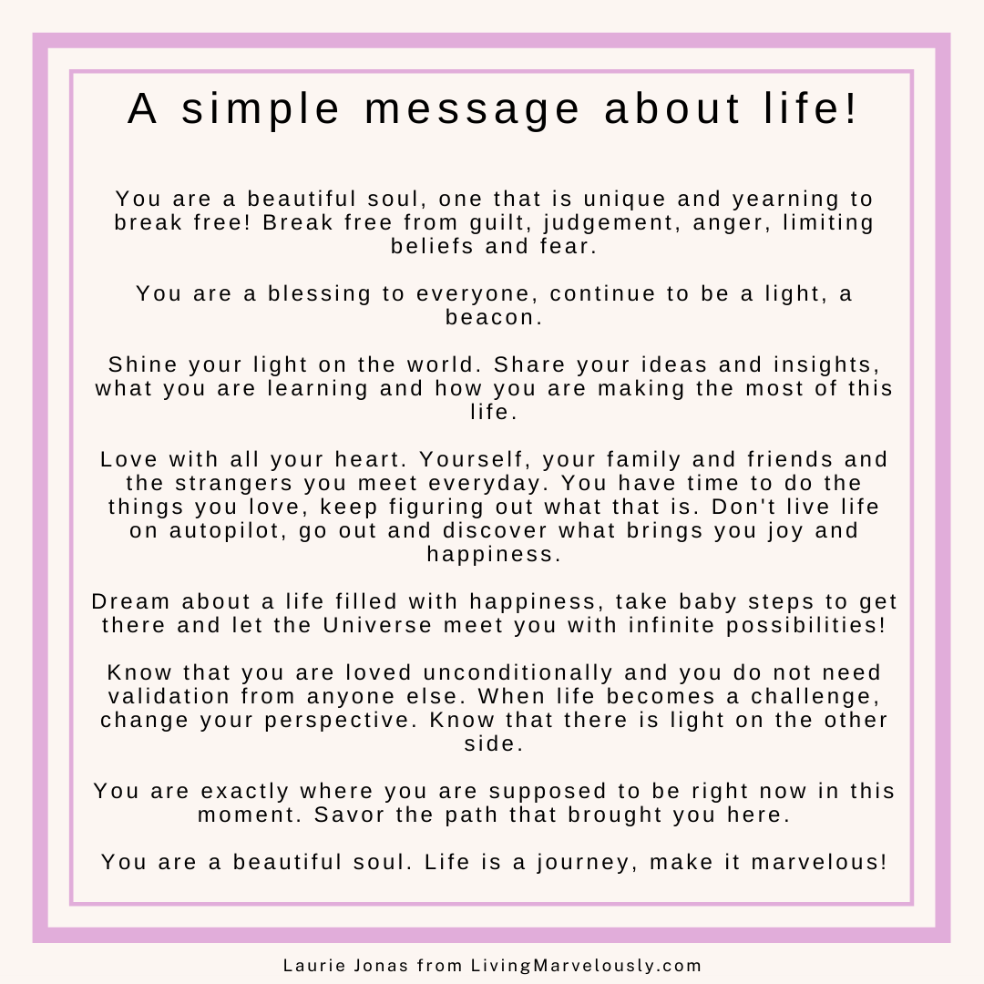 The Living Marvelously Poem - A Simple Message About Life - Living ...