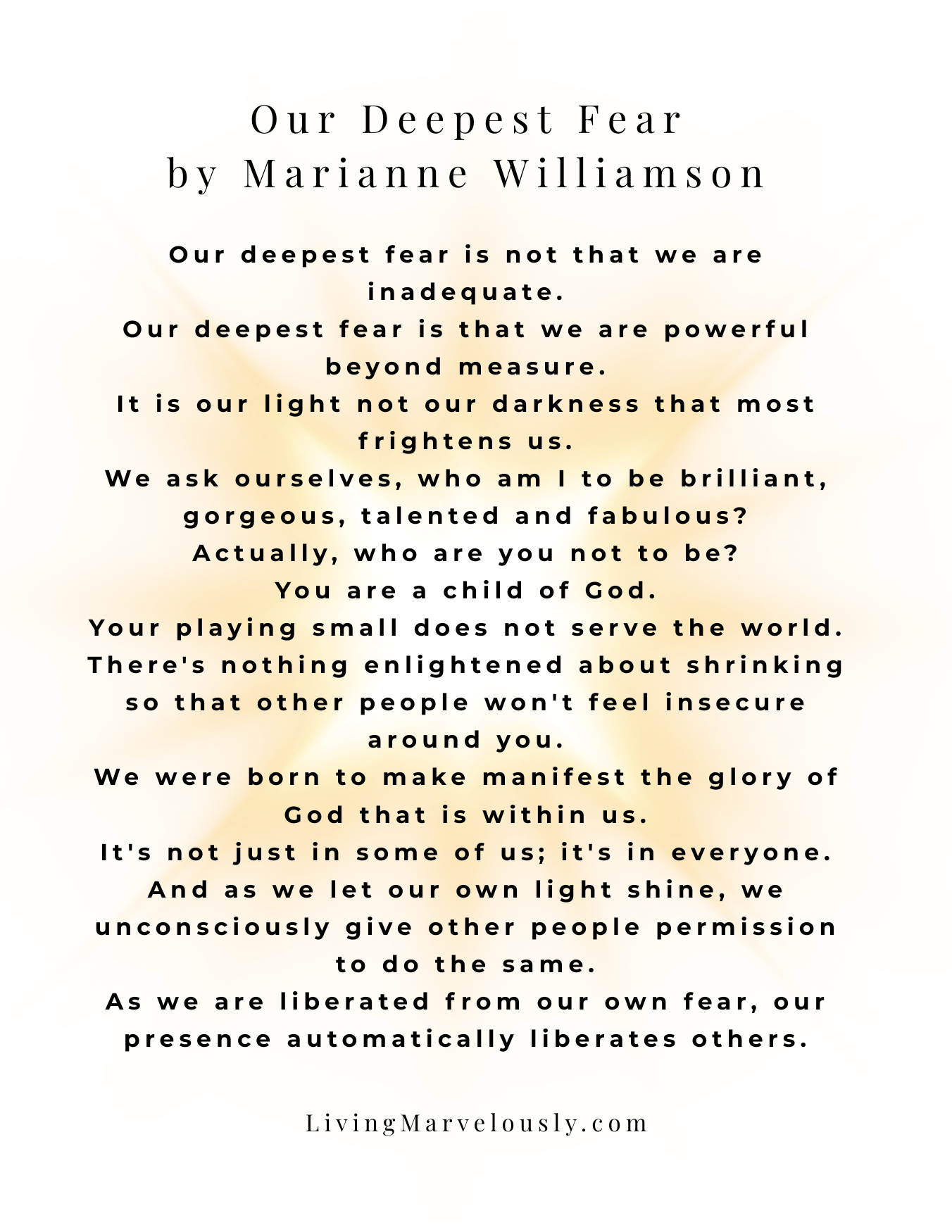 Our Deepest Fear - A Poem About Embracing Your Power